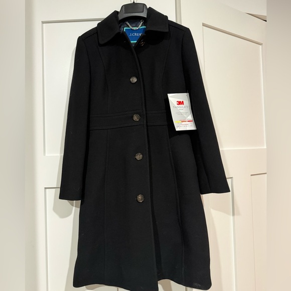 J. Crew | Jackets & Coats | J Crew Classic Lady Day Coat In Black ...